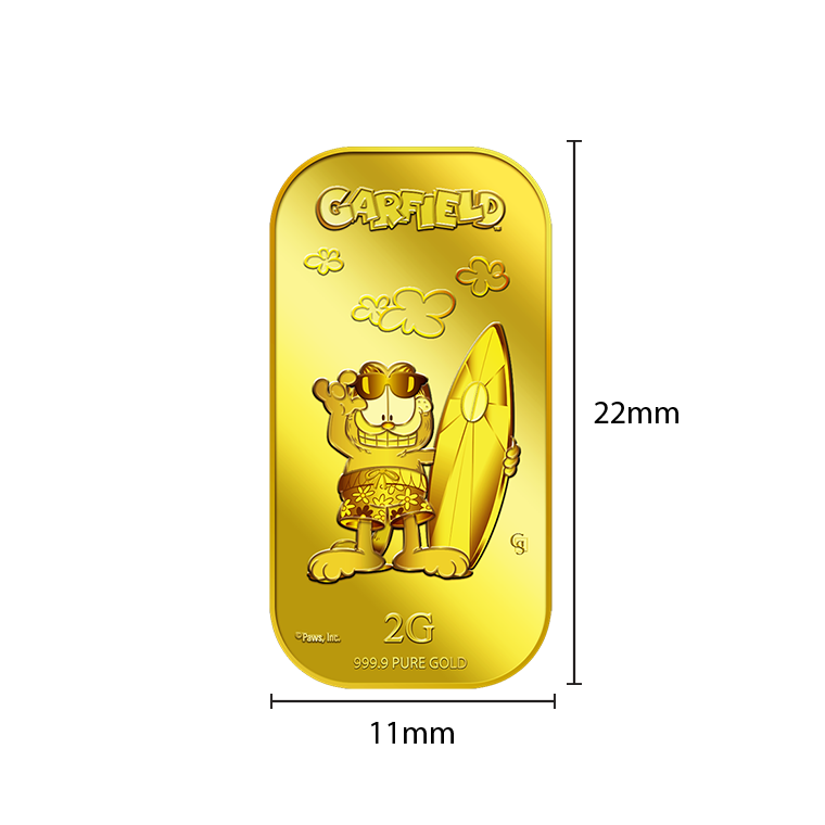 2g 2022 Summer Garfield Gold Bar | Buy Gold Silver in Singapore | Buy ...